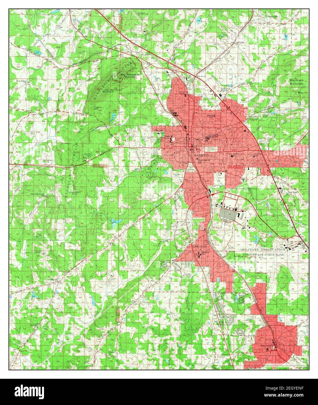Marietta, Georgia, map 1954, 1:24000, United States of America by ...