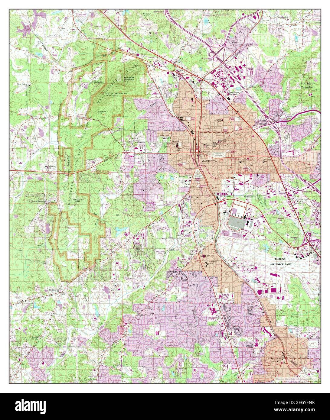 Map of marietta georgia hi-res stock photography and images - Alamy