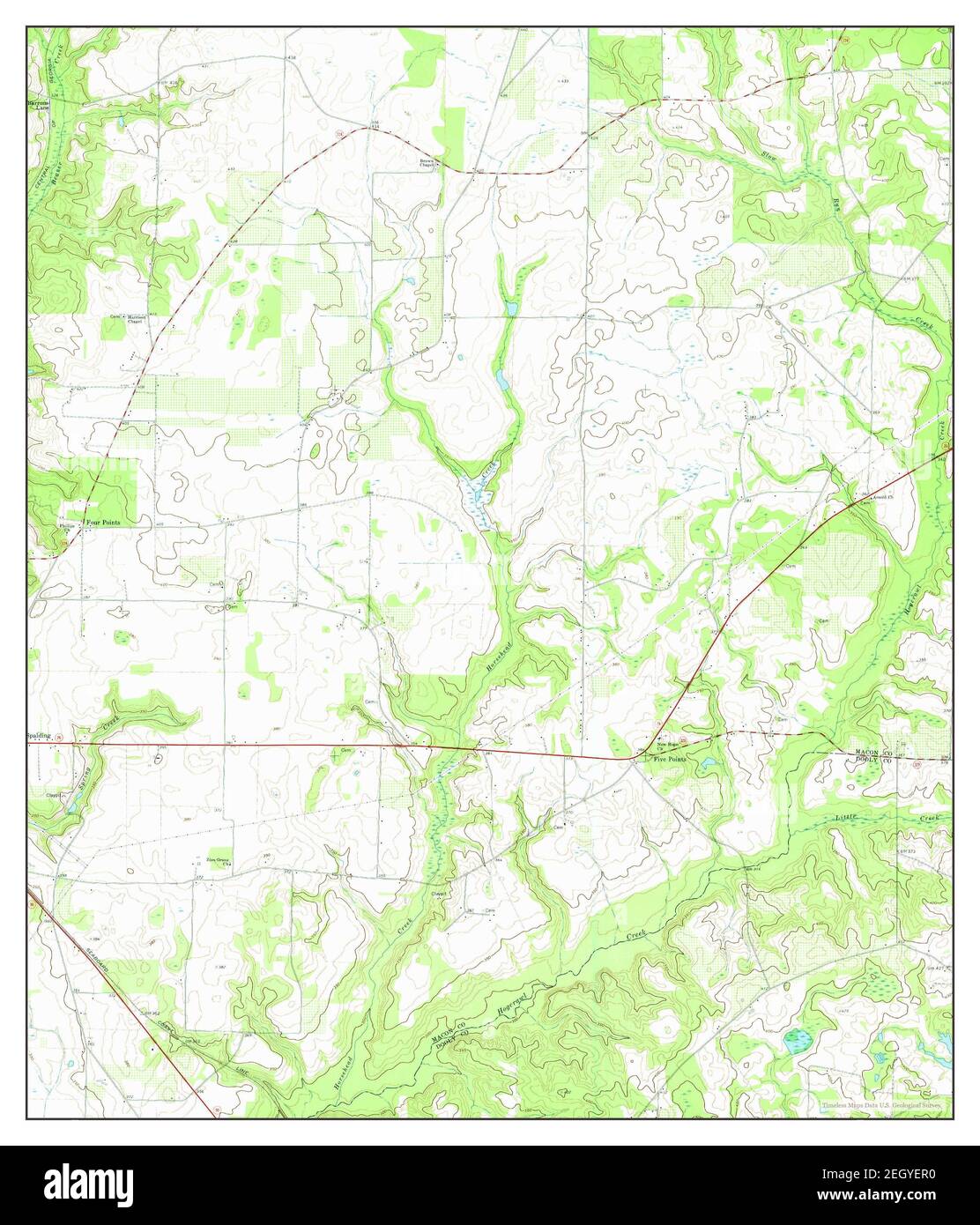 Marshallville SW, Georgia, map 1972, 1:24000, United States of America ...