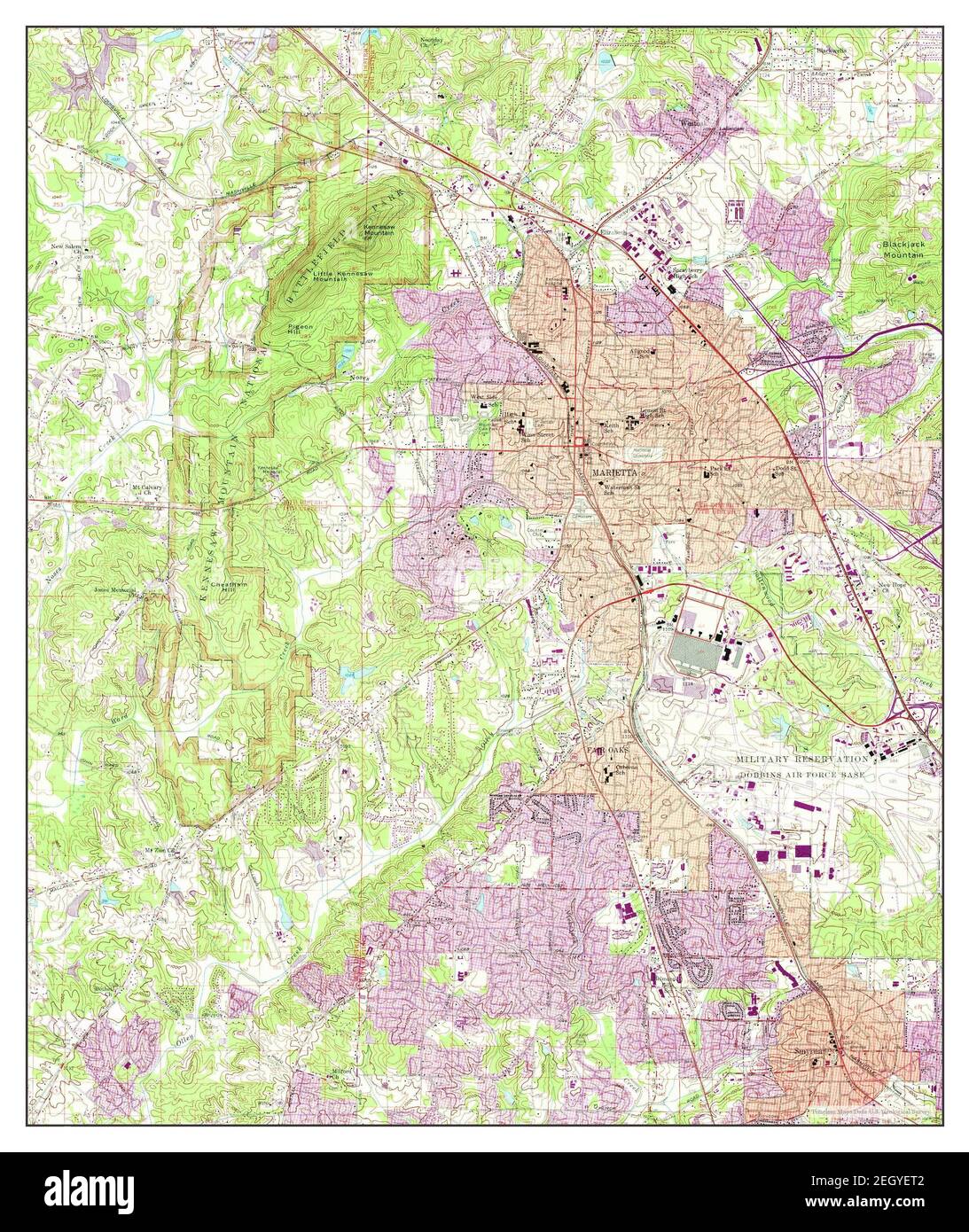Marietta, Georgia, map 1954, 1:24000, United States of America by ...