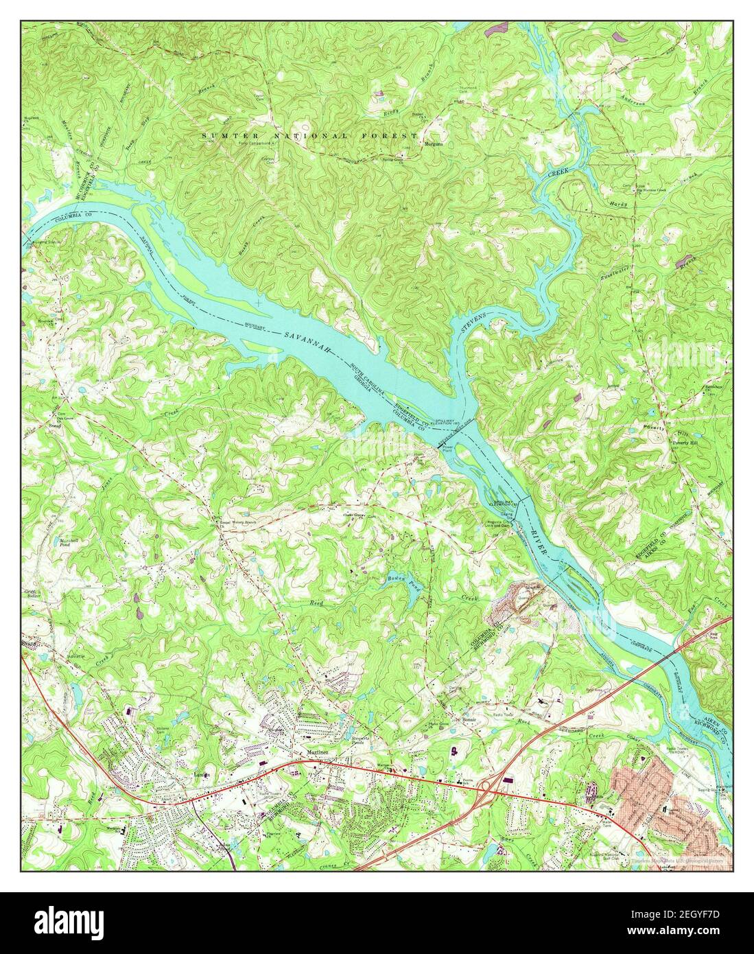 Martinez, Georgia, map 1964, 1:24000, United States of America by ...