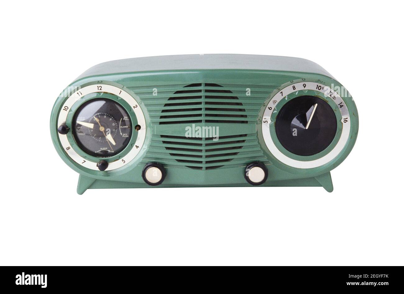 Old radio tuner isolated on white background Stock Photo - Alamy