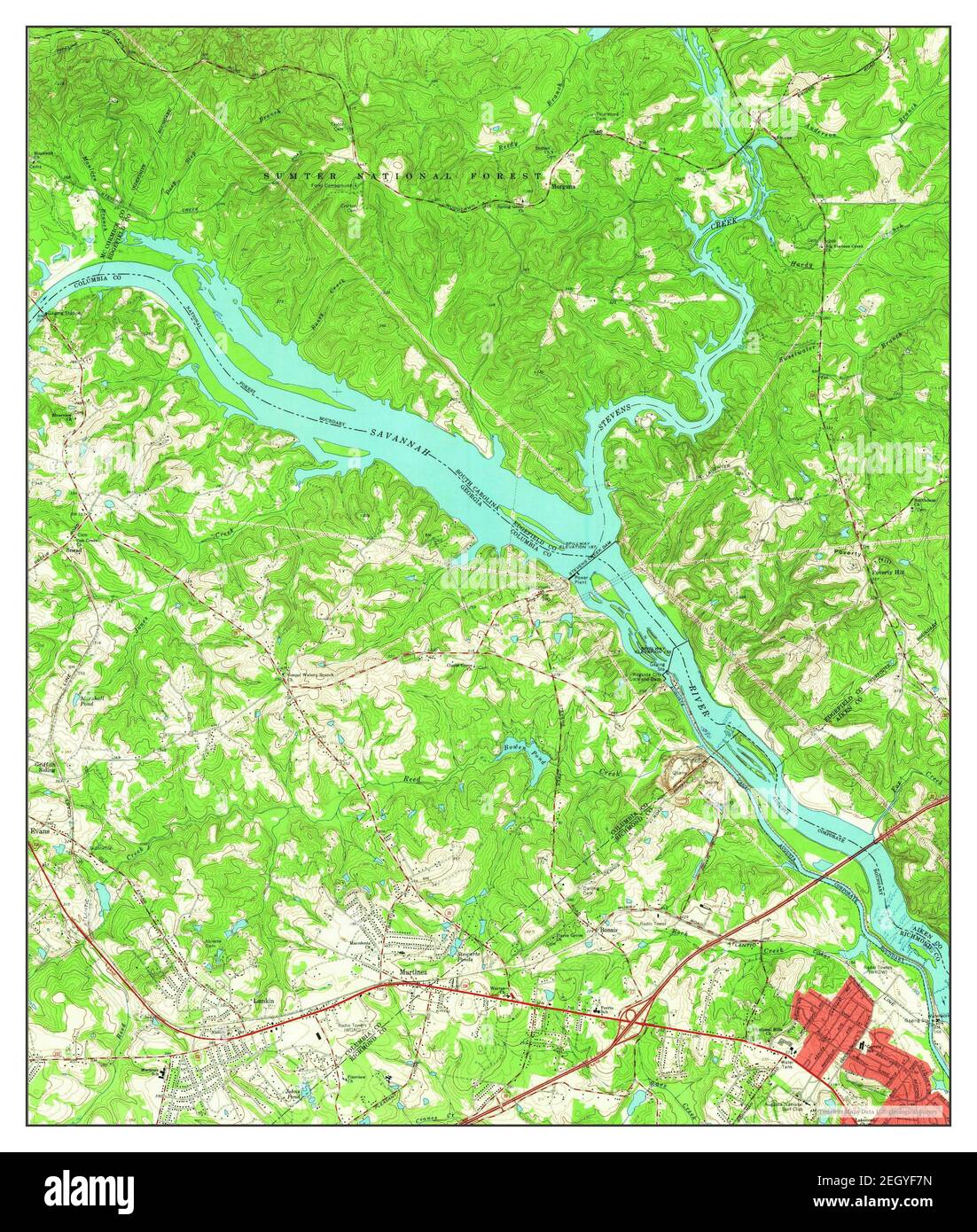 Martinez, Georgia, map 1964, 1:24000, United States of America by ...