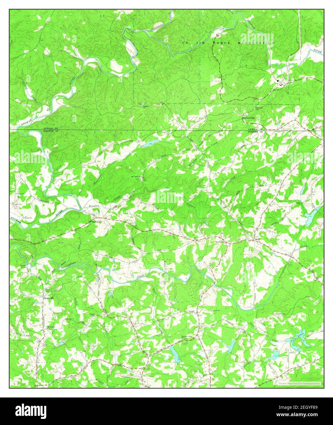 Matt, Georgia, map 1964, 1:24000, United States of America by Timeless ...