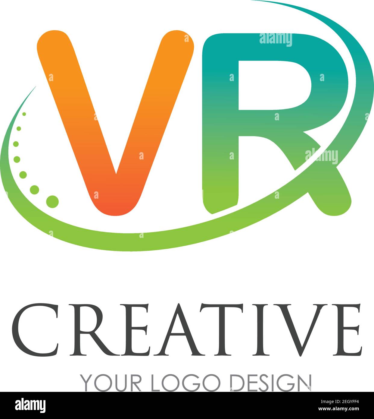VR Letter Logo Design with Creative Modern Trendy Stock Vector Image ...