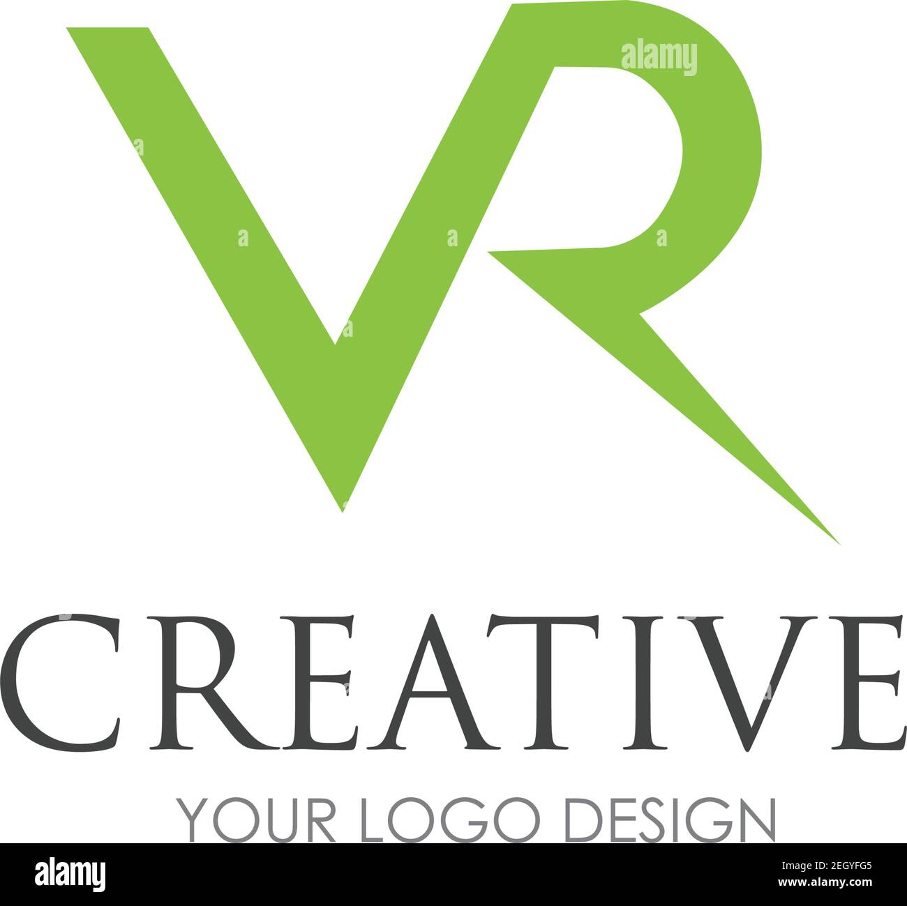 VR Letter Logo Design with Creative Modern Trendy Stock Vector Image ...