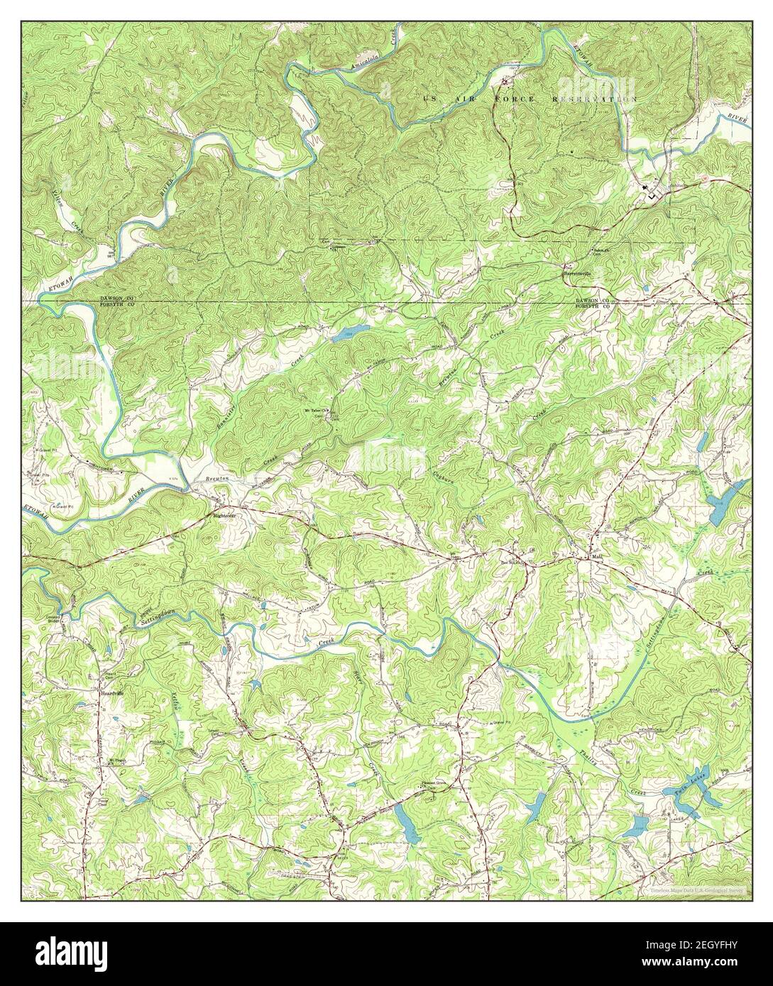 Matt, Georgia, map 1964, 1:24000, United States of America by Timeless ...