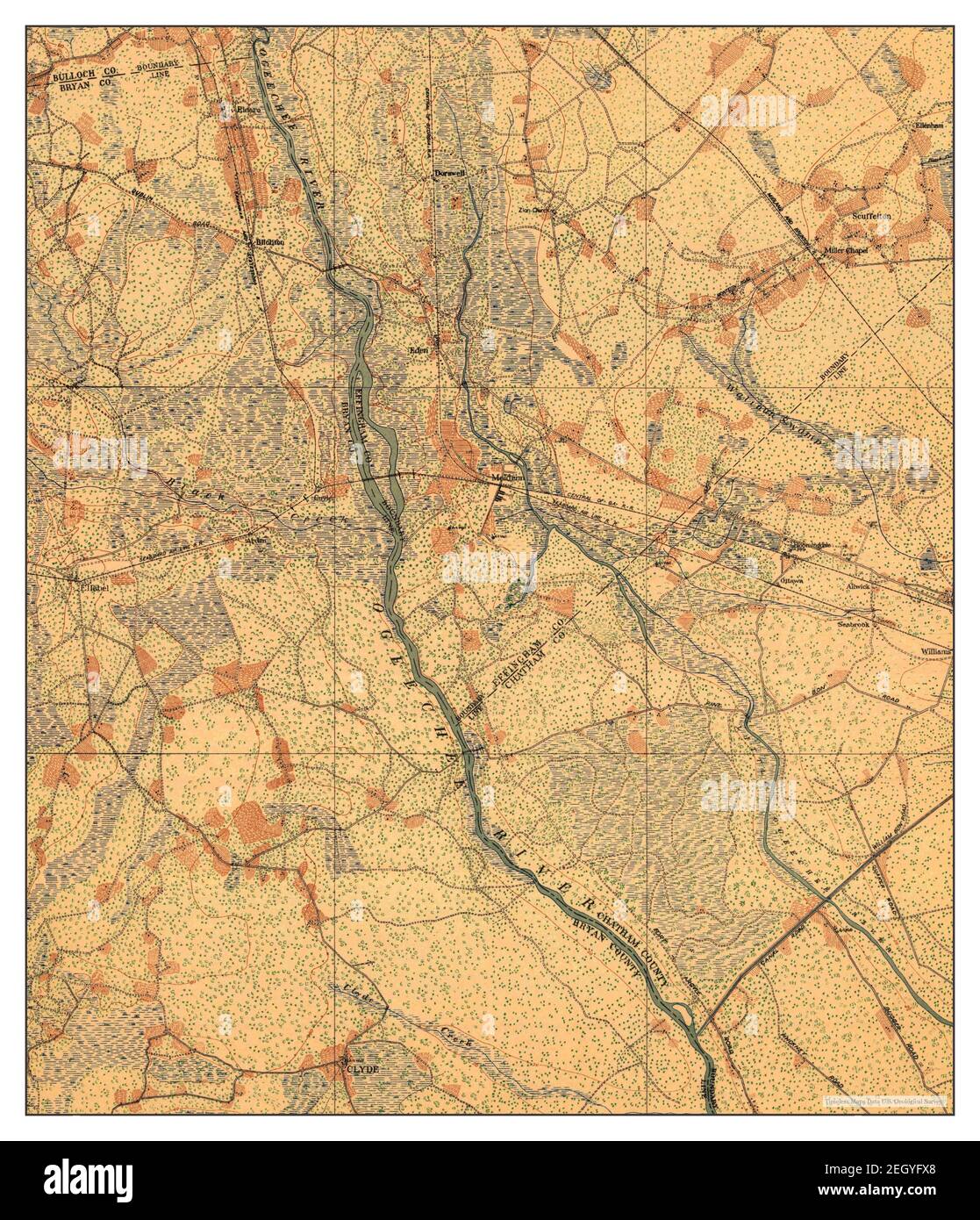 Map Of Georgia 1920 High Resolution Stock Photography and Images - Alamy