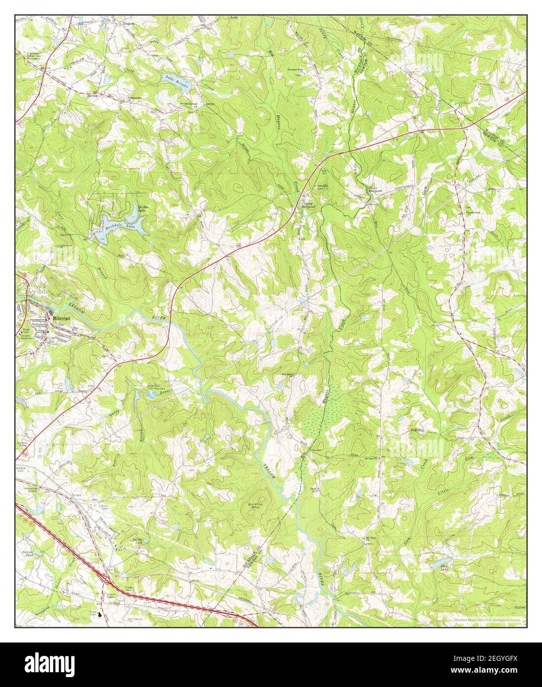 Milstead, Georgia, map 1964, 1:24000, United States of America by ...