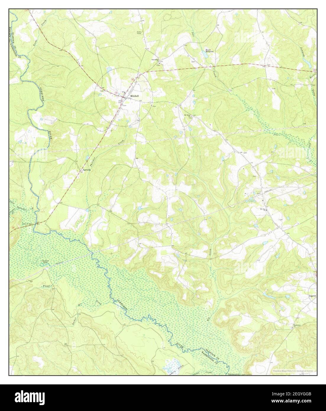 Mitchell, Georgia, map 1972, 1:24000, United States of America by ...