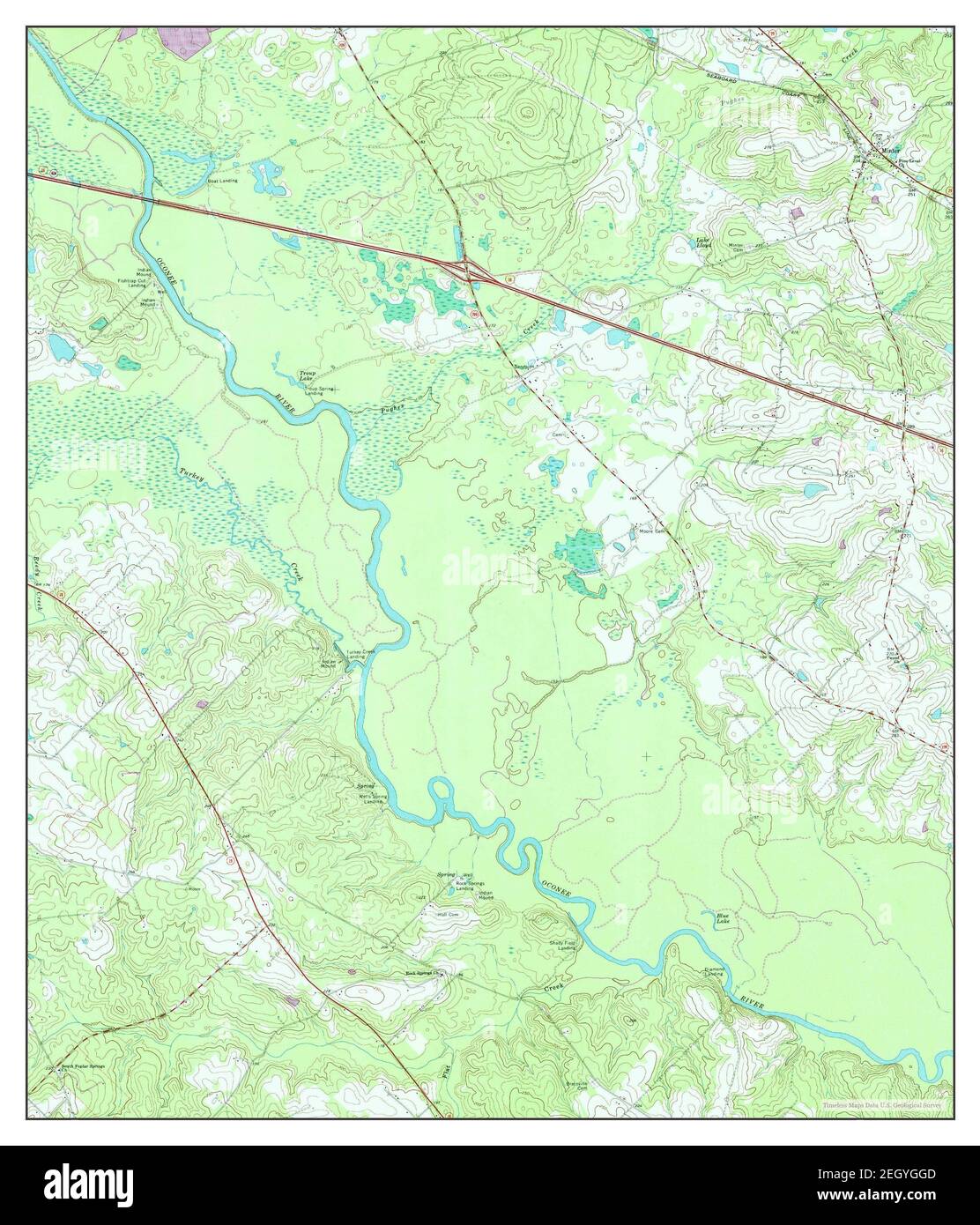Minter, Georgia, map 1974, 1:24000, United States of America by ...