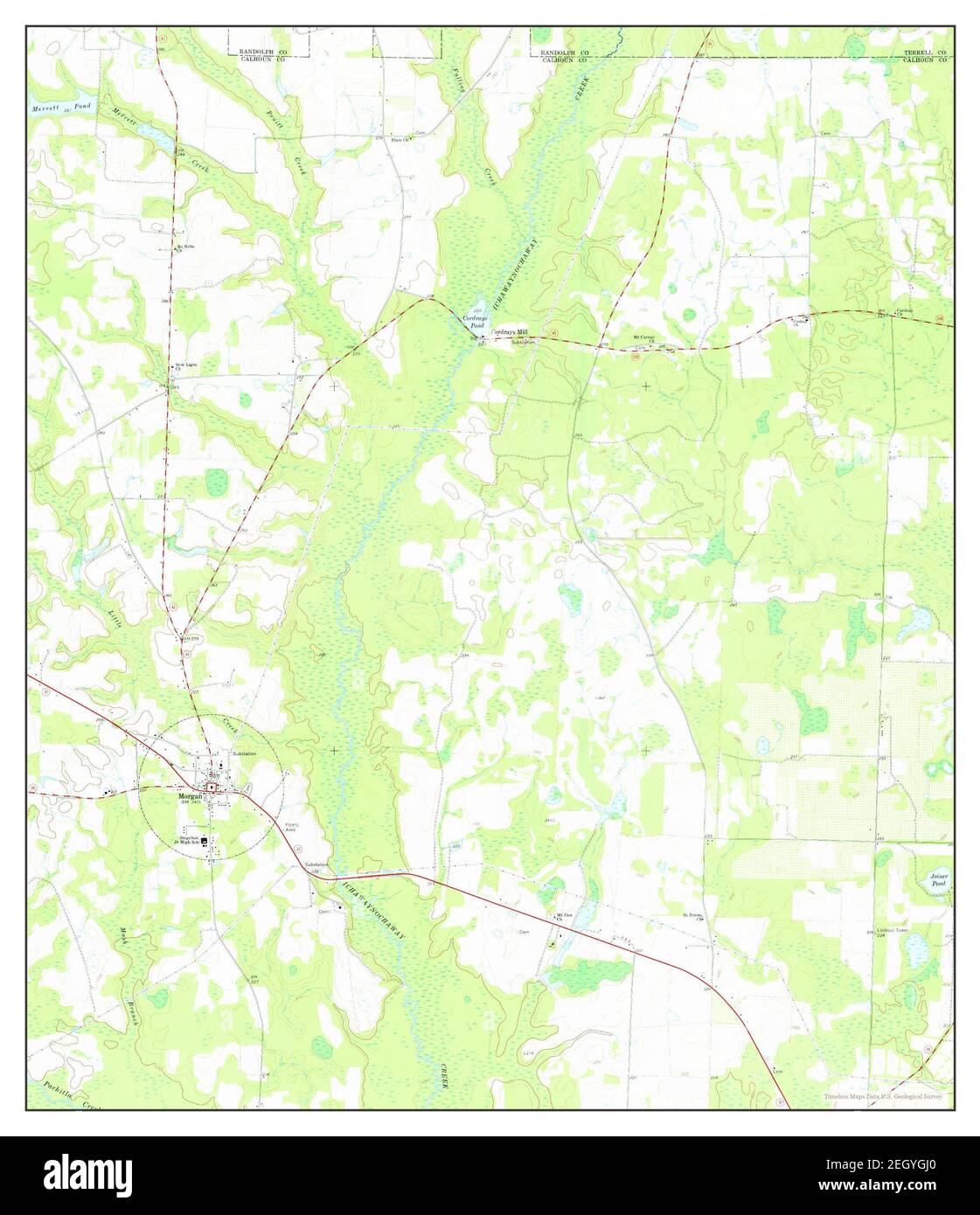 Morgan georgia map hi-res stock photography and images - Alamy