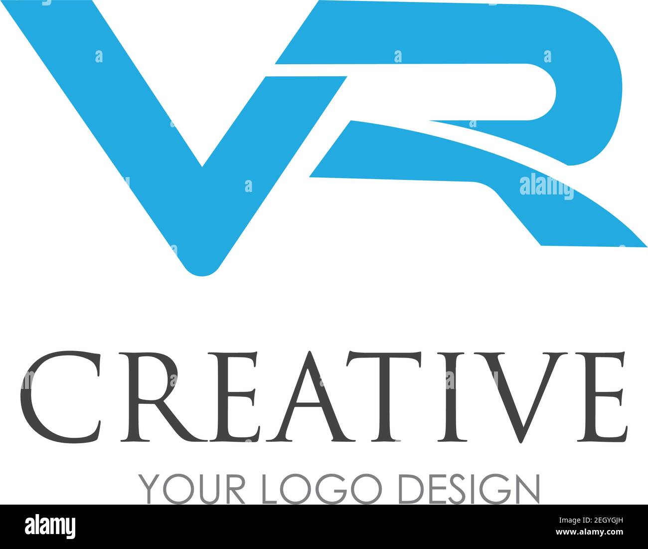 VR Letter Logo Design with Creative Modern Trendy Stock Vector Image ...