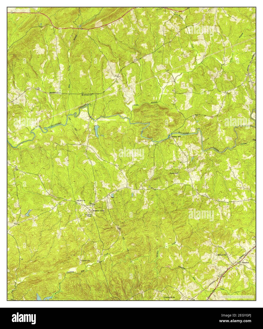 Mulberry Grove, Georgia, map 1950, 1:24000, United States of America by ...