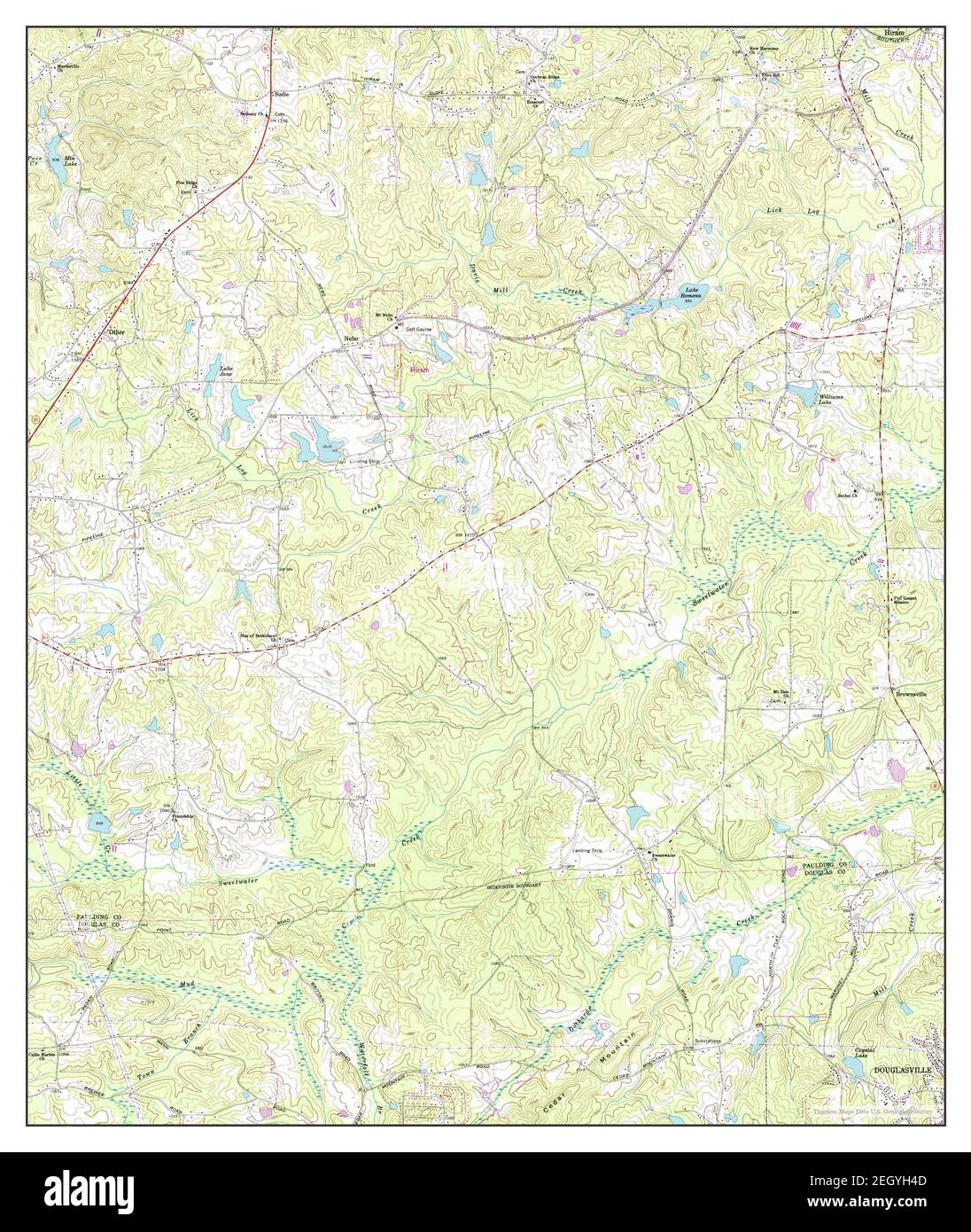 Nebo, Georgia, map 1973, 1:24000, United States of America by Timeless ...