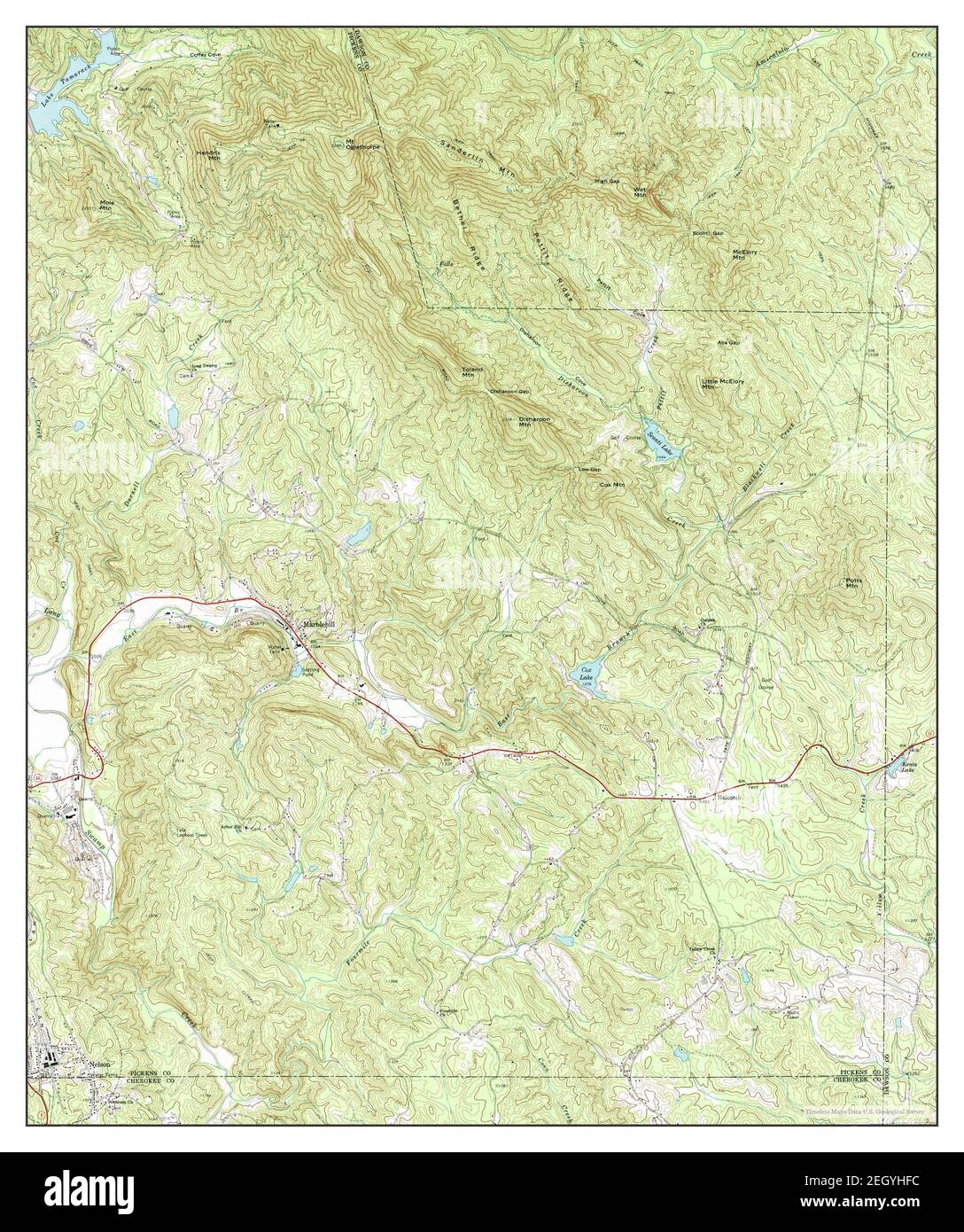 Nelson, Georgia, map 1972, 1:24000, United States of America by ...