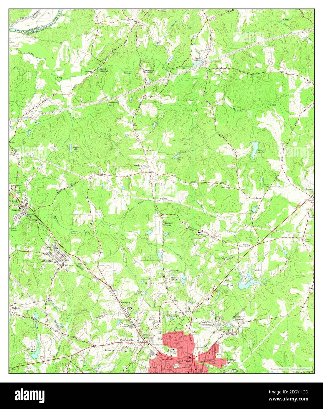 Newnan map hi-res stock photography and images - Alamy