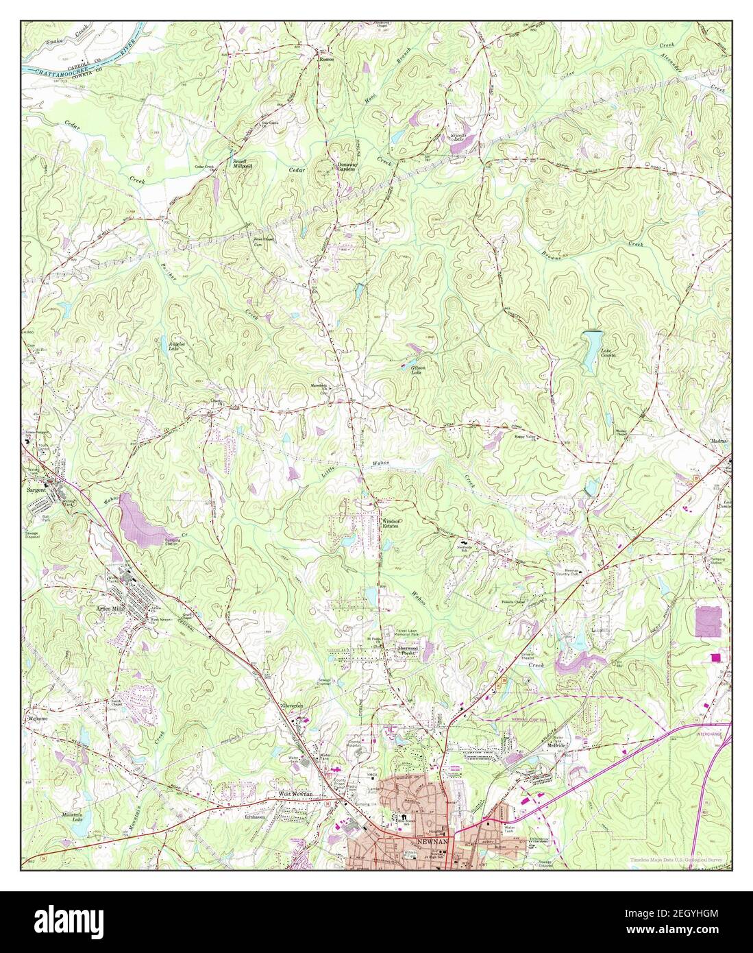Newnan georgia map hi-res stock photography and images - Alamy