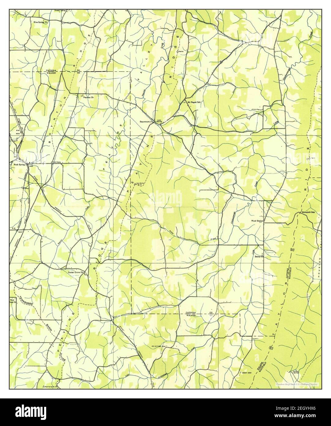 Nickajack Gap, Georgia, map 1935, 1:24000, United States of America by ...