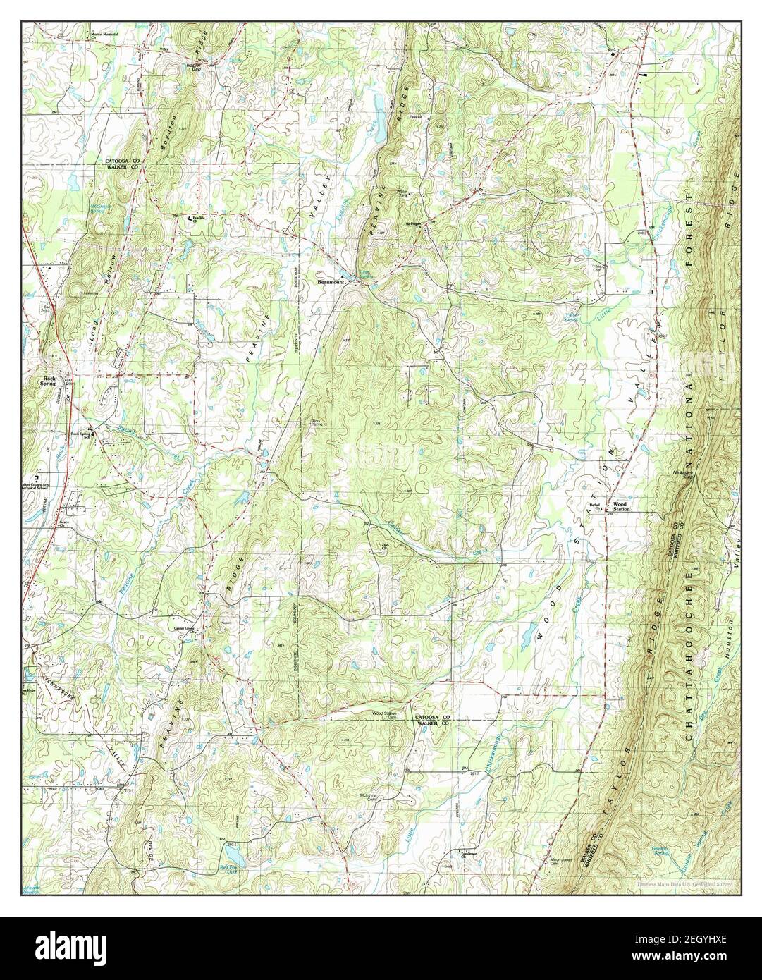 Nickajack Gap, Georgia, map 1983, 1:24000, United States of America by ...