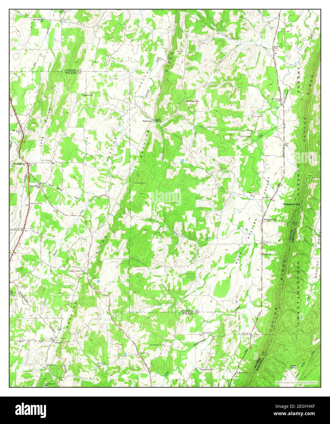 Nickajack Gap, Georgia, map 1946, 1:24000, United States of America by ...