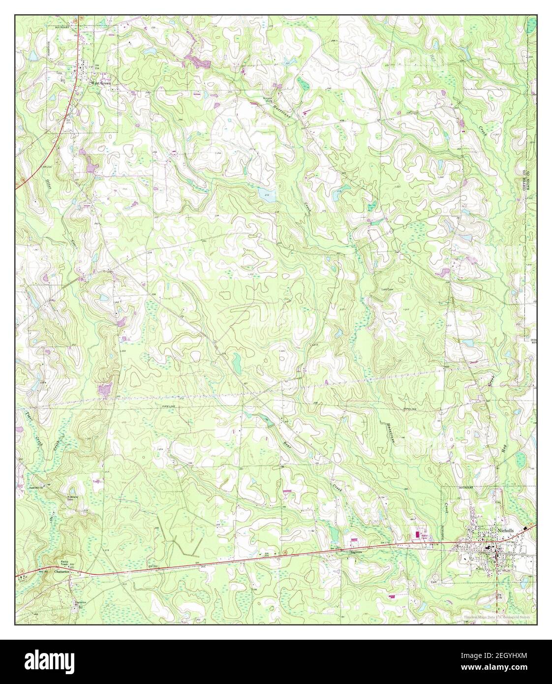Nicholls, Georgia, map 1971, 1:24000, United States of America by ...
