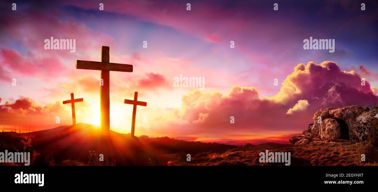 Crucifixion and resurrection hi-res stock photography and images - Alamy