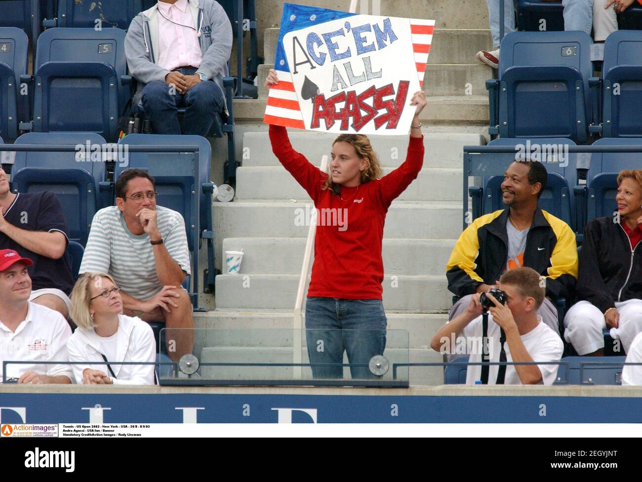 2002 us open agassi hi-res stock photography and images - Alamy