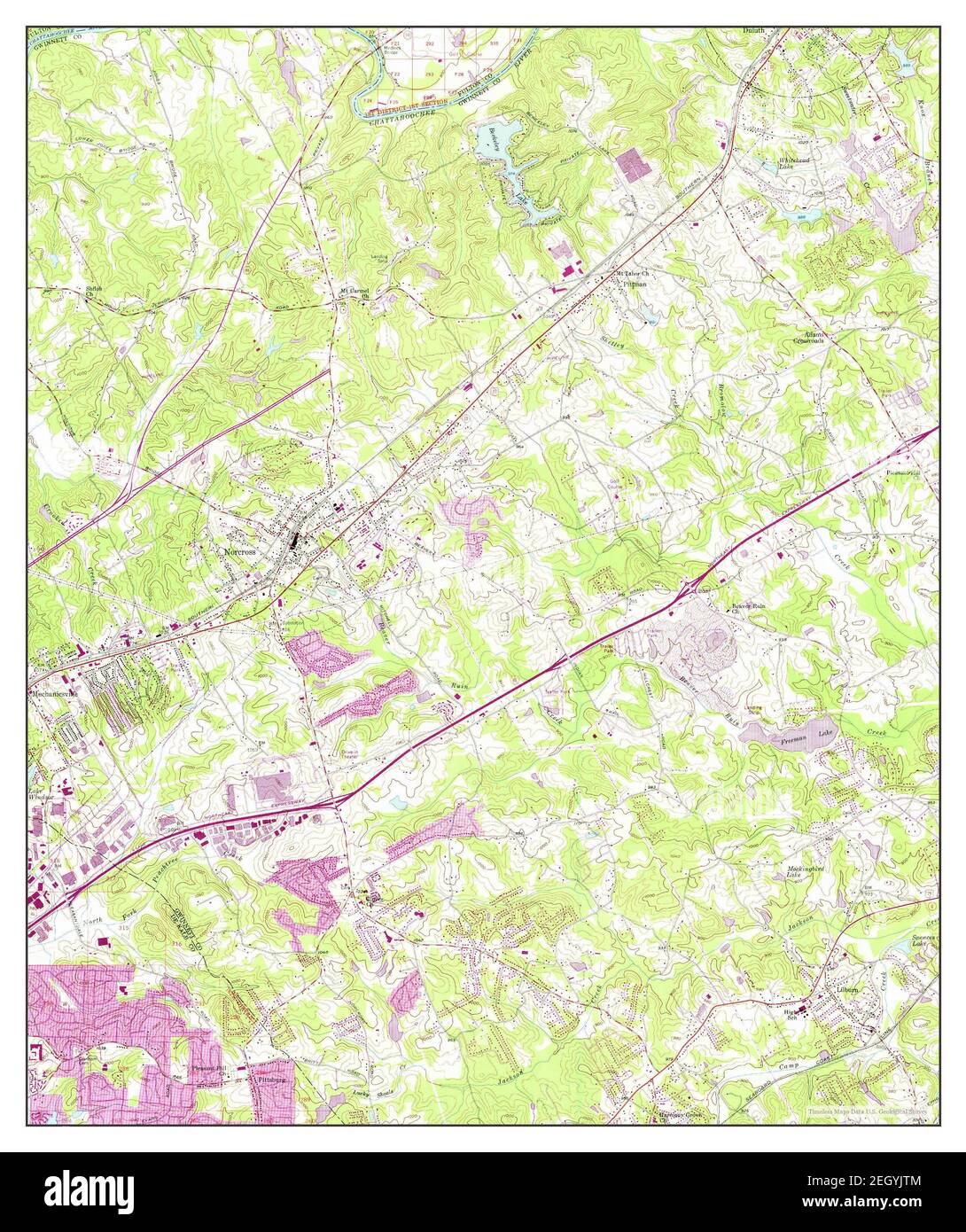 Norcross, Georgia, map 1956, 1:24000, United States of America by ...