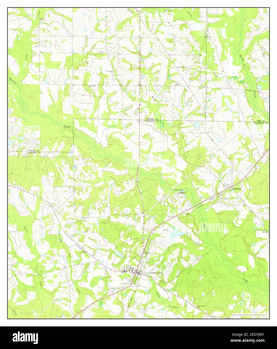 Norman Park, Georgia, map 1973, 1:24000, United States of America by ...