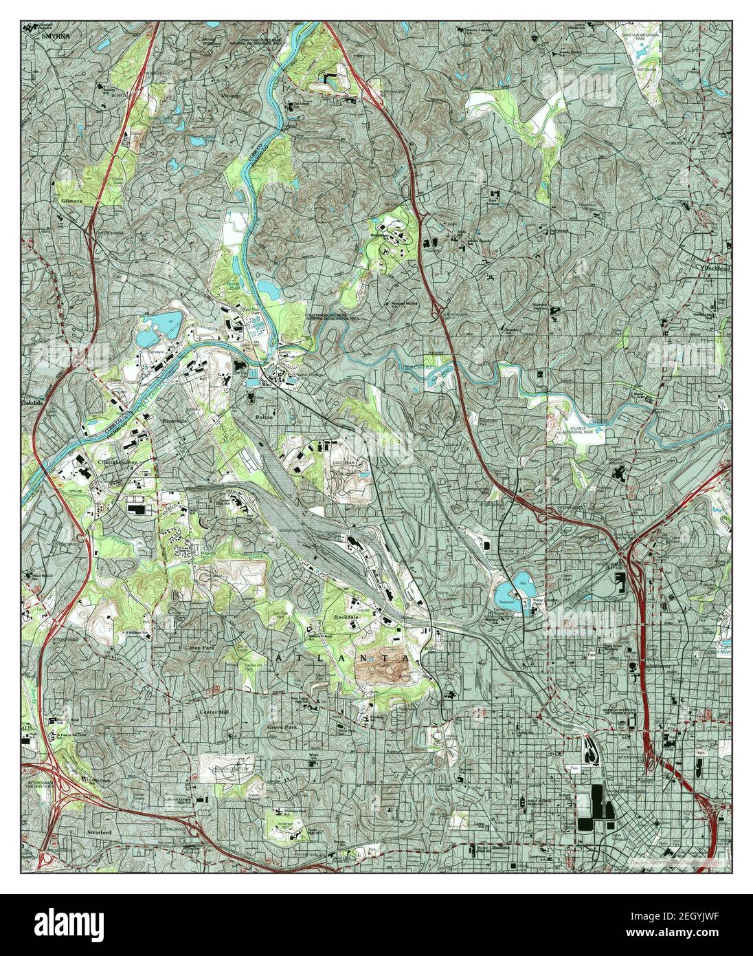 Northwest Atlanta, Georgia, map 1993, 1:24000, United States of America ...