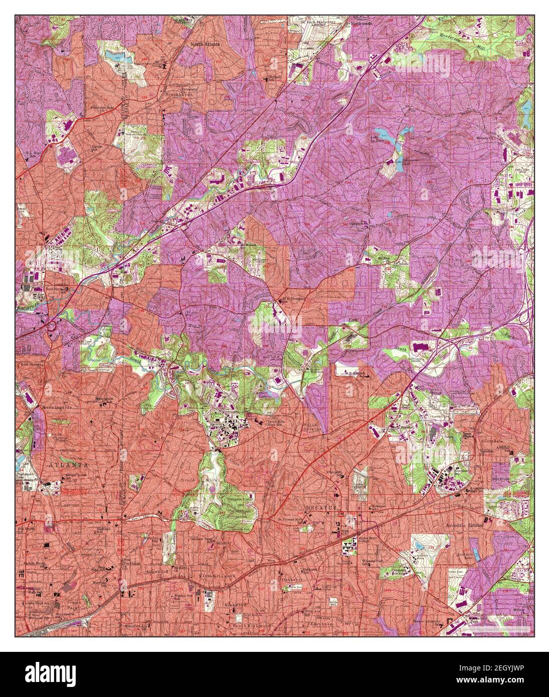 Road map of atlanta georgia Cut Out Stock Images & Pictures - Alamy
