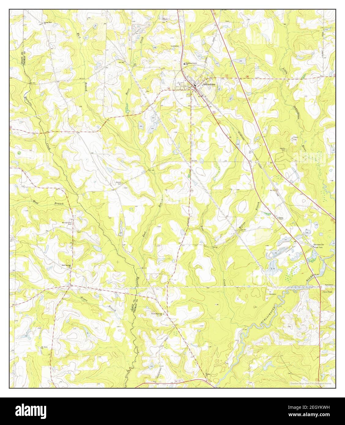 Ochlocknee, Georgia, map 1974, 1:24000, United States of America by ...