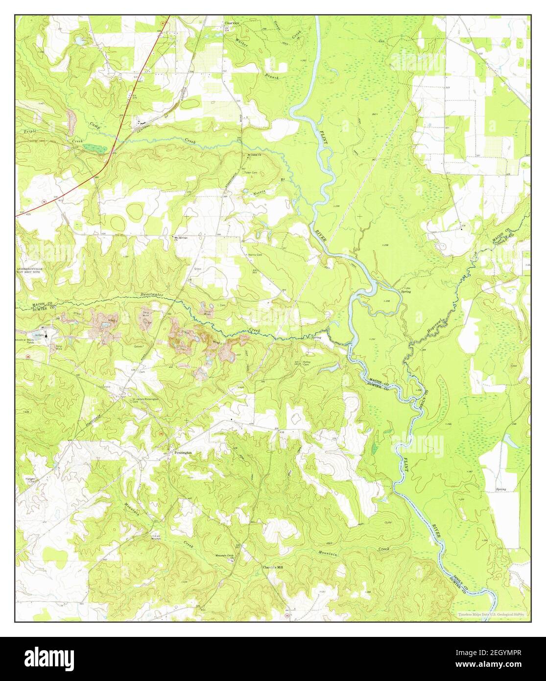 Pennington, Georgia, map 1972, 1:24000, United States of America by ...