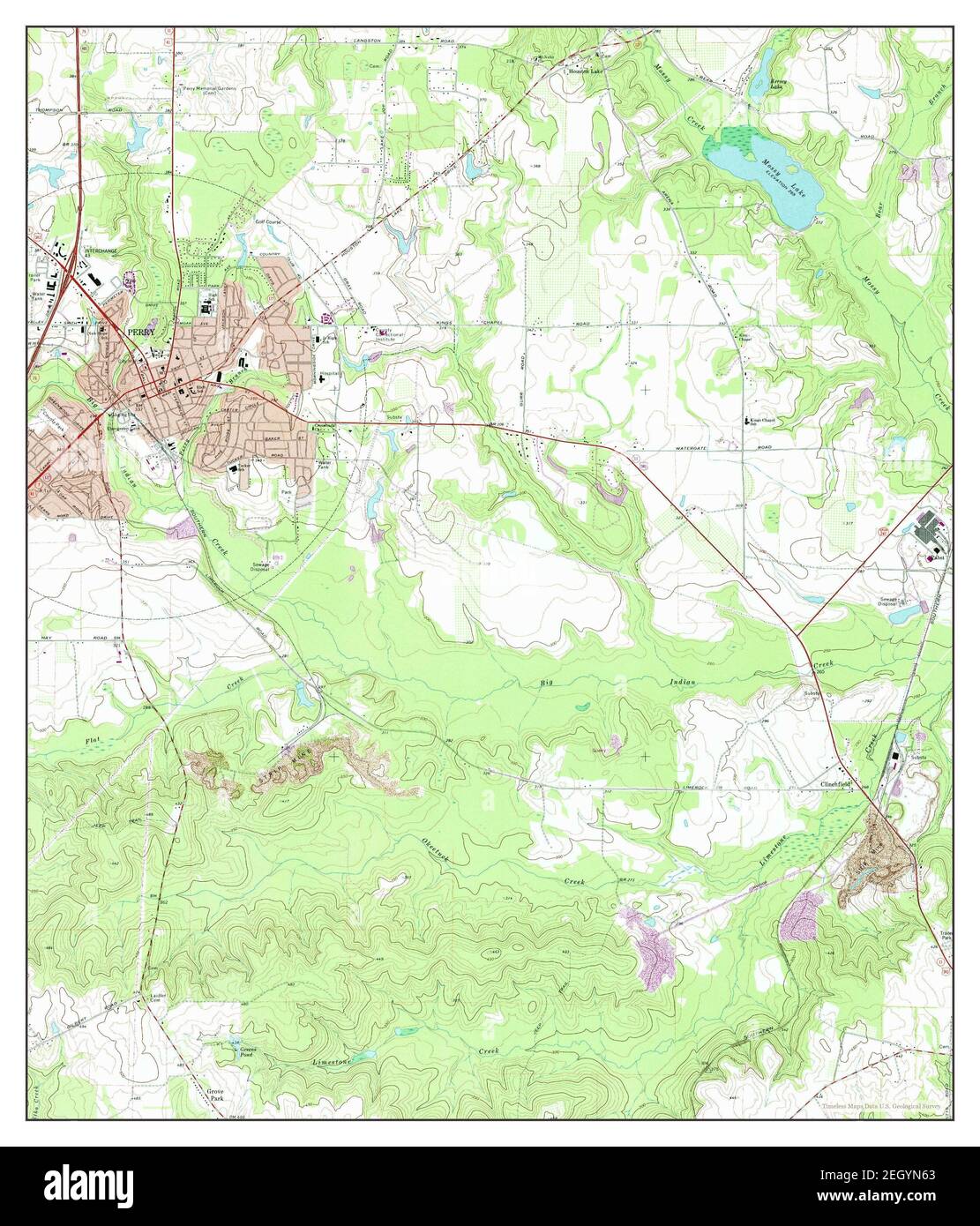 Perry East, Georgia, map 1973, 1:24000, United States of America by ...