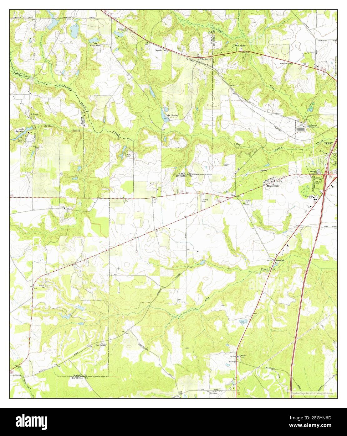 Perry West, Georgia, map 1972, 1:24000, United States of America by ...