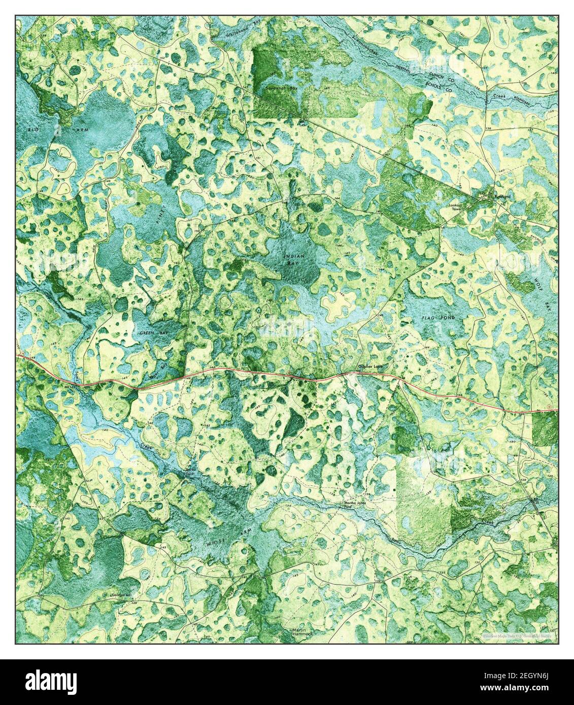 Pineland, Georgia, map 1971, 1:24000, United States of America by ...