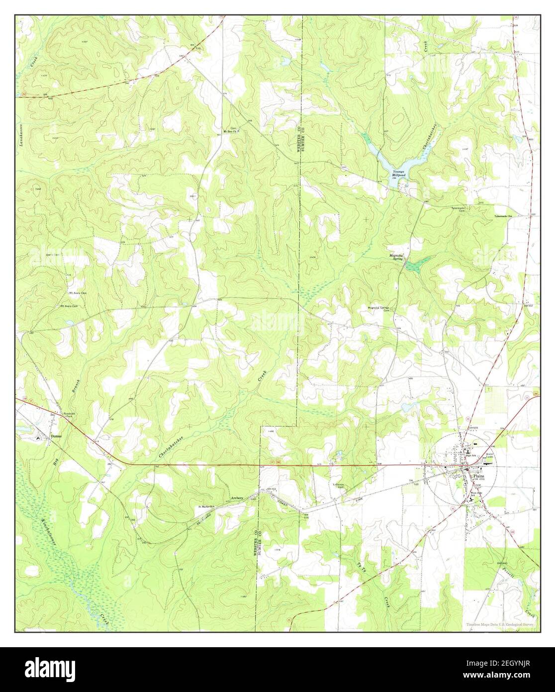 Plains, Georgia, map 1973, 1:24000, United States of America by ...