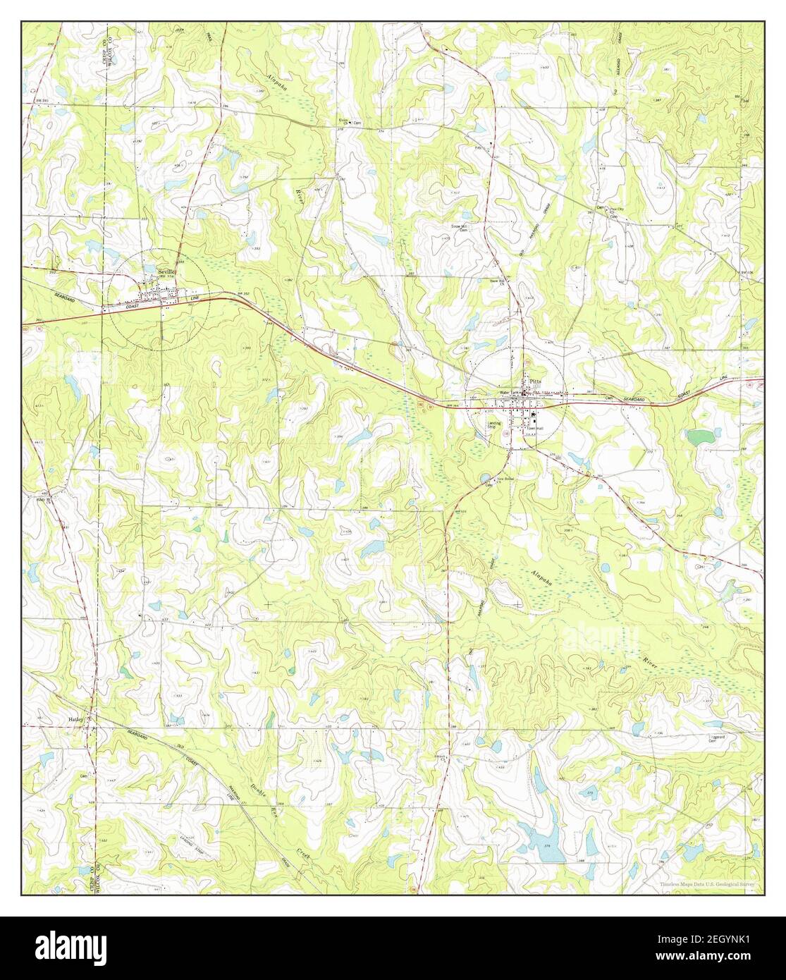 Pitts, Georgia, map 1974, 1:24000, United States of America by Timeless ...