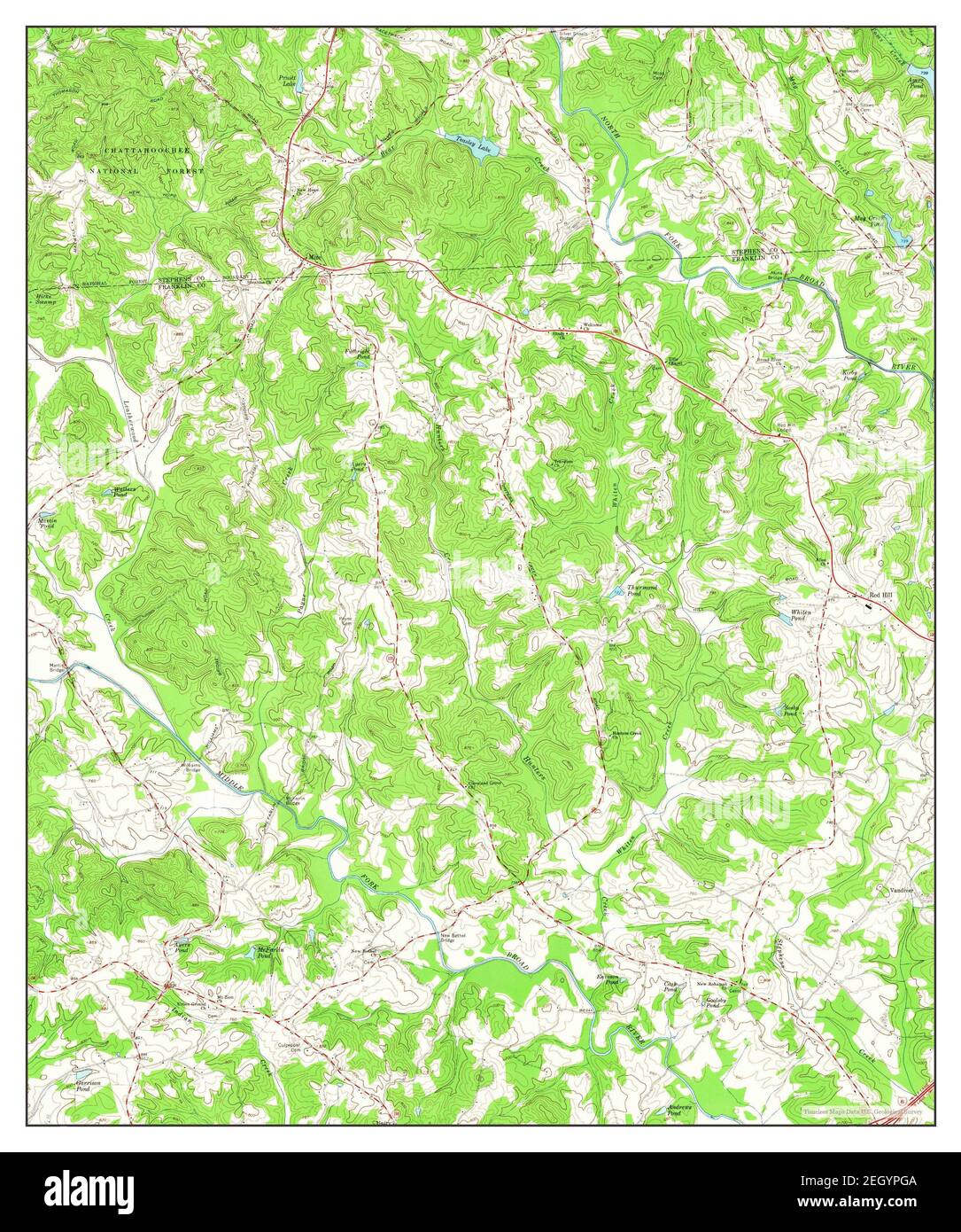 Red Hill, Georgia, map 1964, 1:24000, United States of America by ...