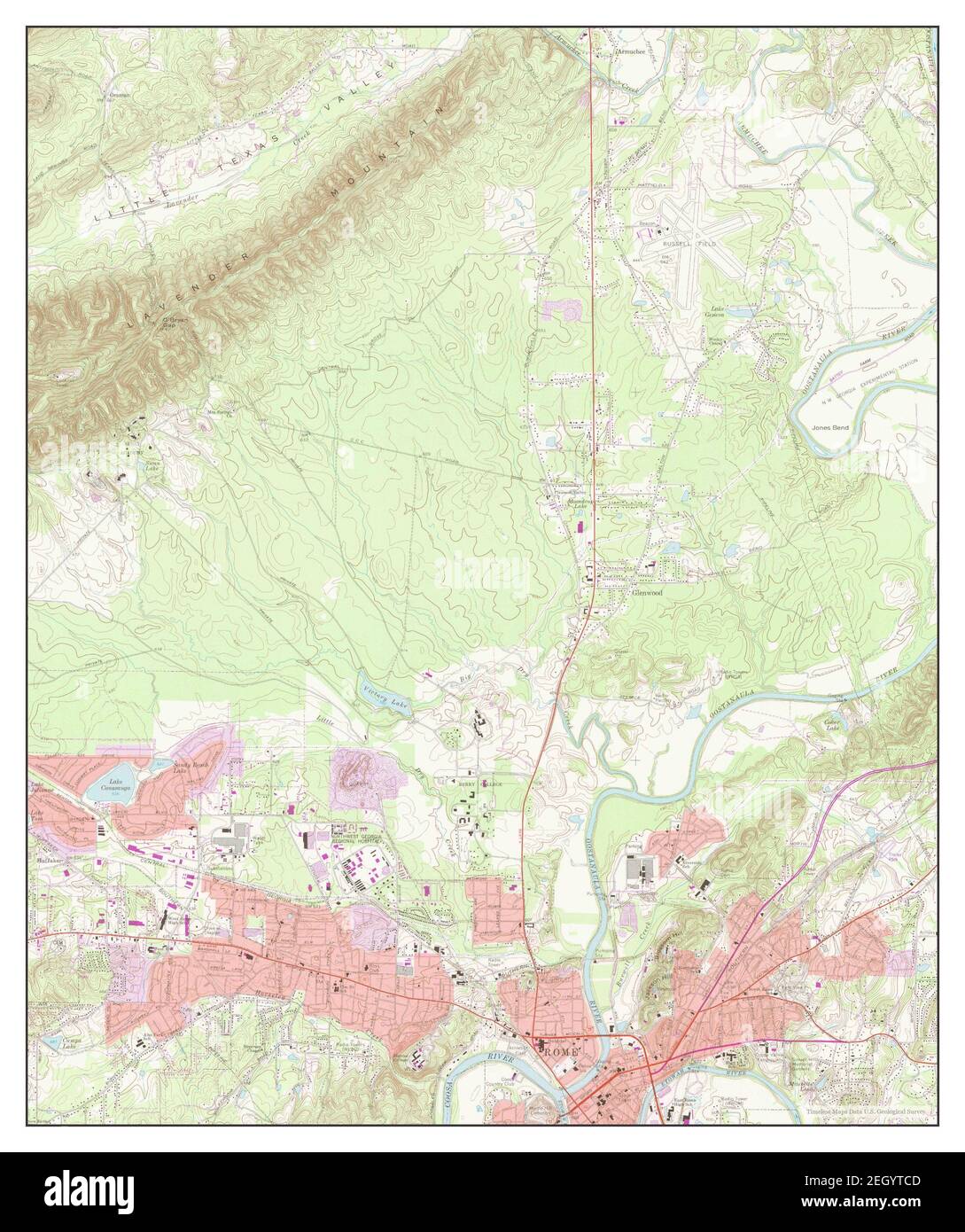 Map of rome georgia Cut Out Stock Images & Pictures - Alamy