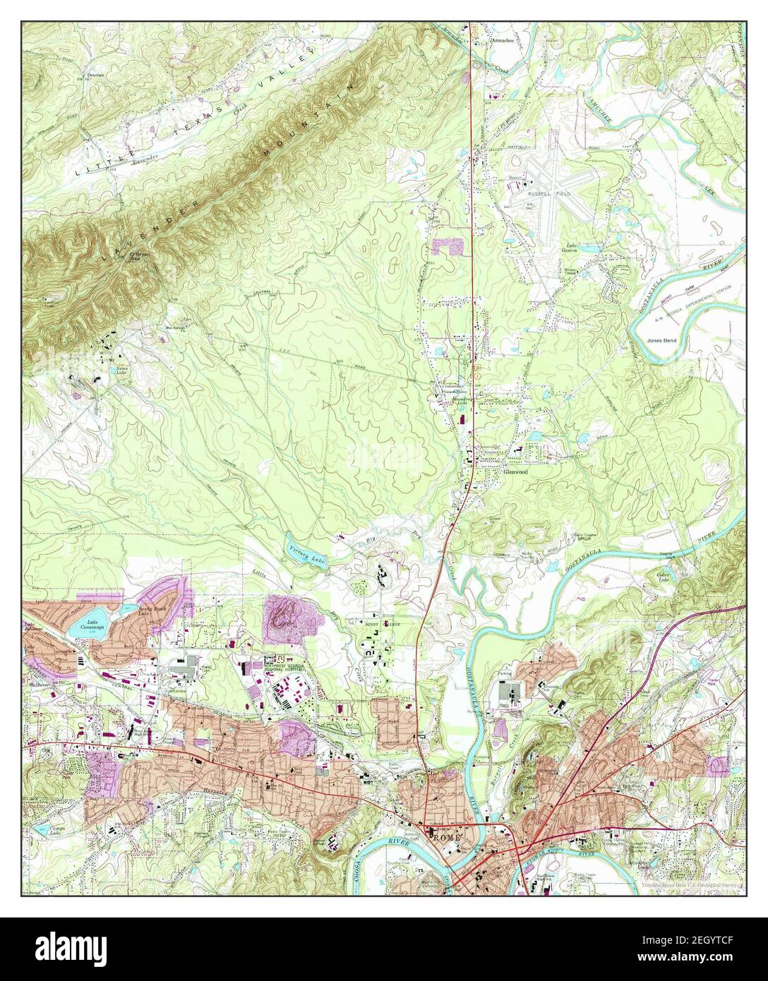 Map of rome georgia Cut Out Stock Images & Pictures - Alamy