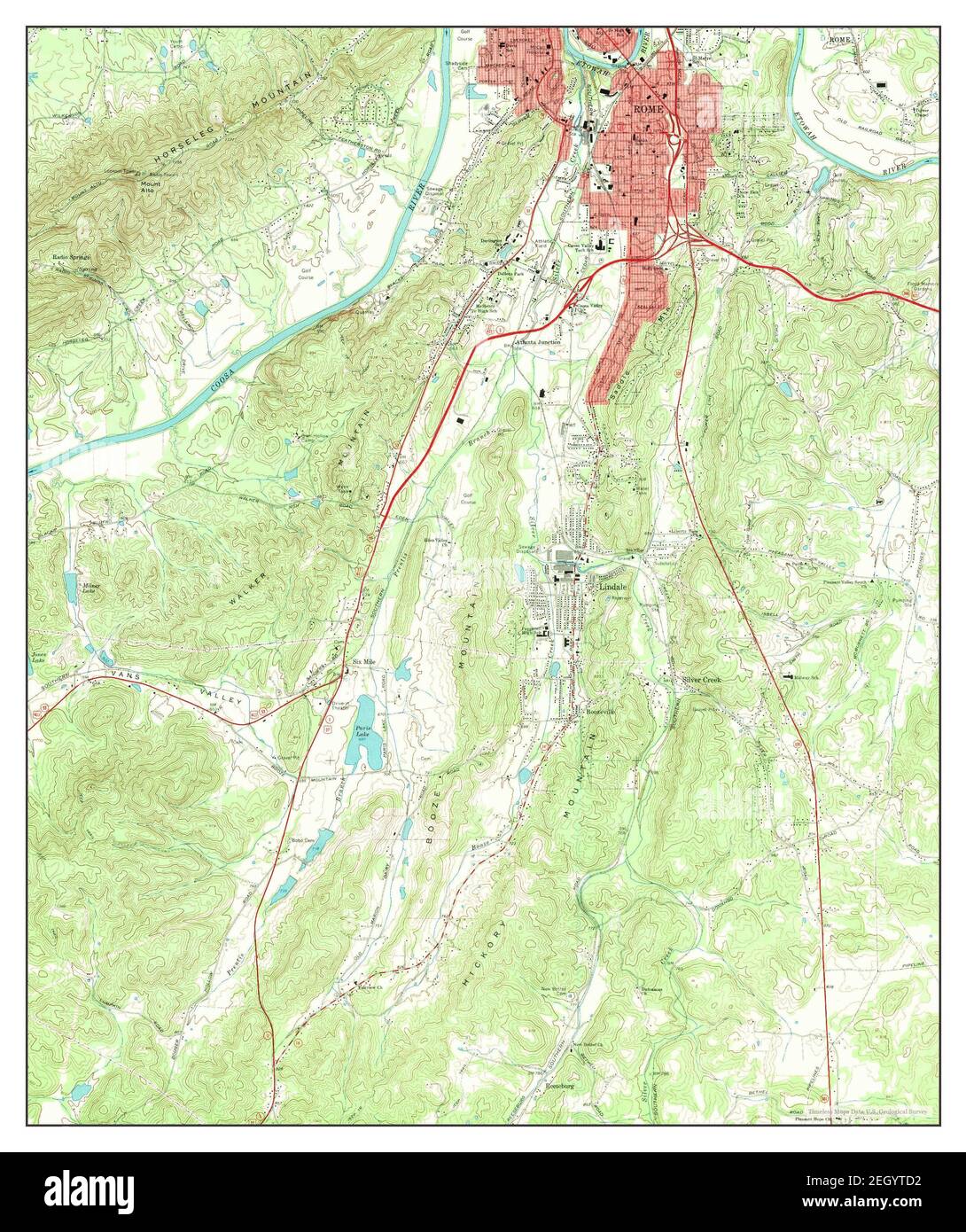 Map Of Rome Georgia High Resolution Stock Photography and Images - Alamy