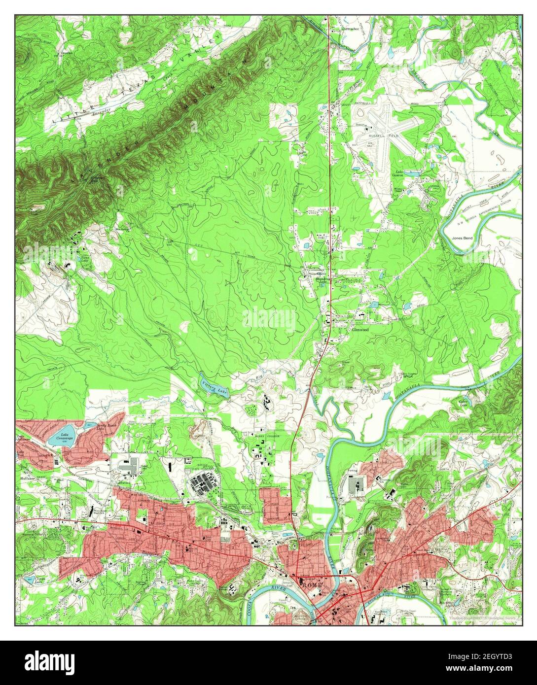 Map of rome georgia Cut Out Stock Images & Pictures - Alamy