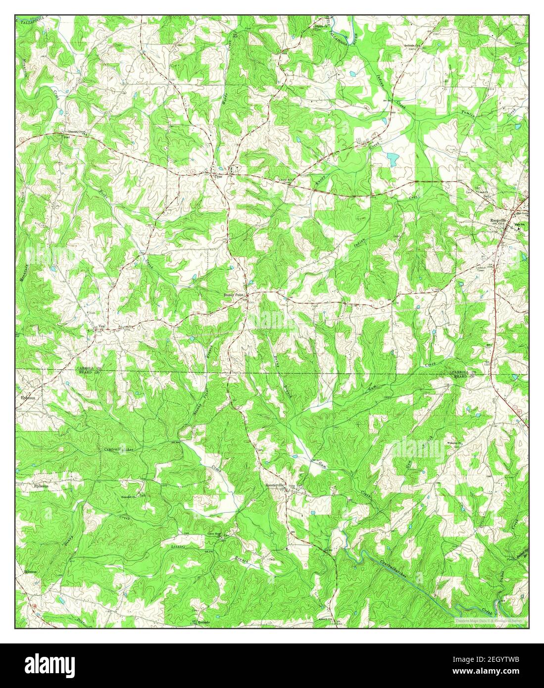 Roopville, Georgia, map 1964, 1:24000, United States of America by ...