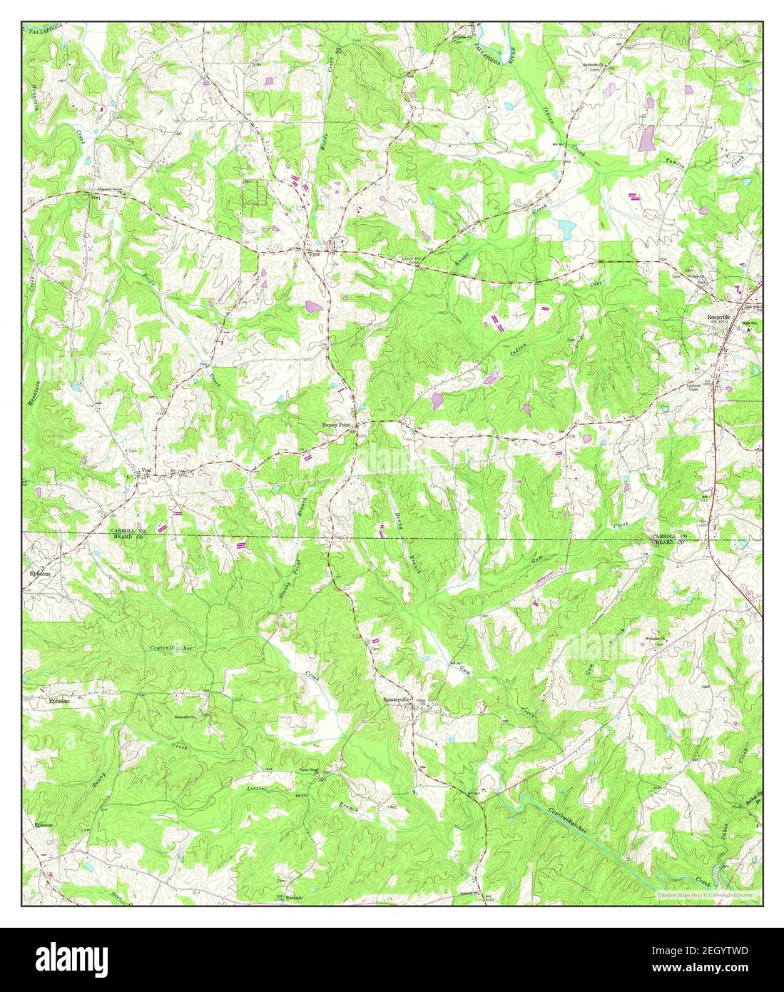 Roopville, Georgia, map 1964, 1:24000, United States of America by ...