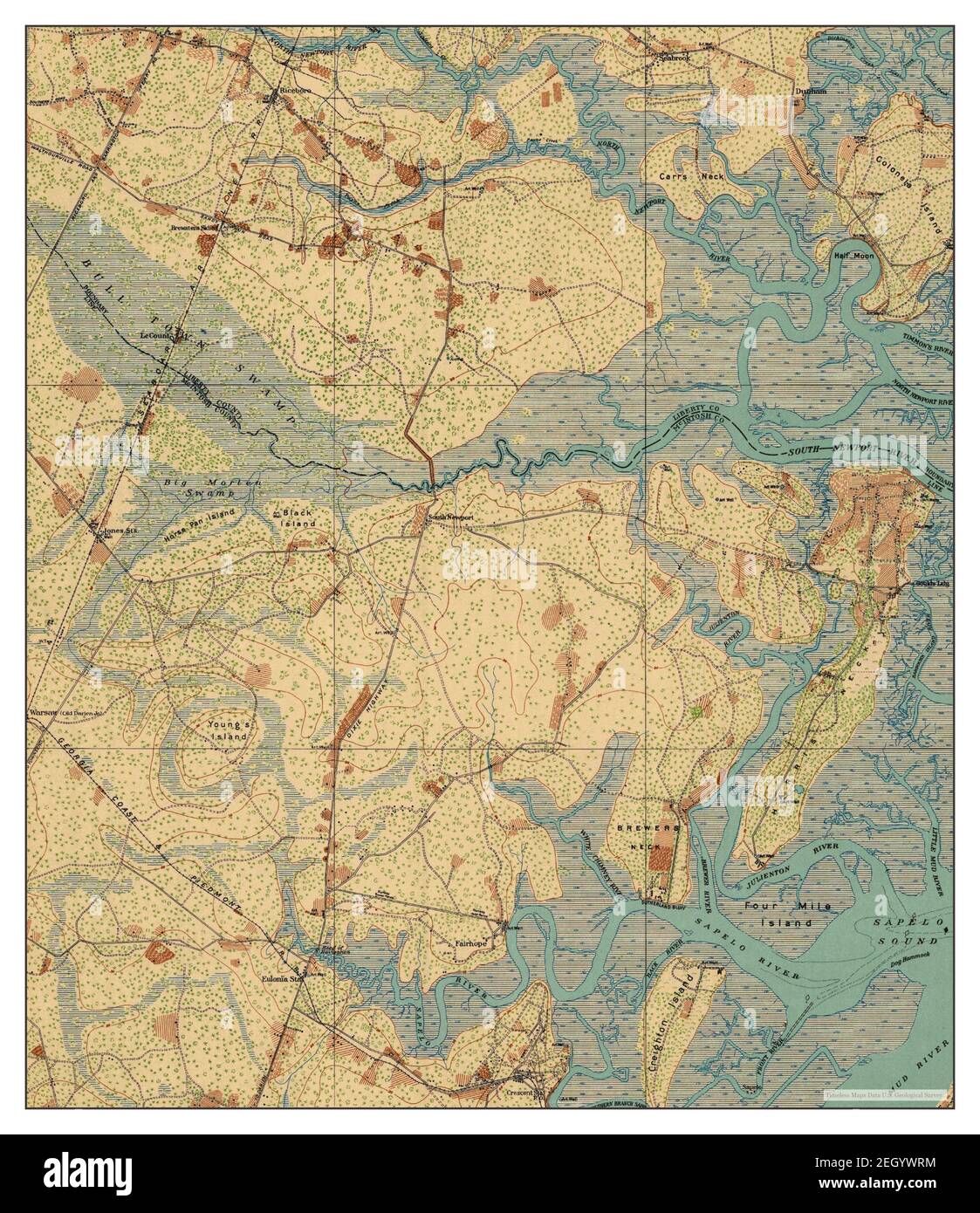 Map of georgia 1920 hi-res stock photography and images - Alamy