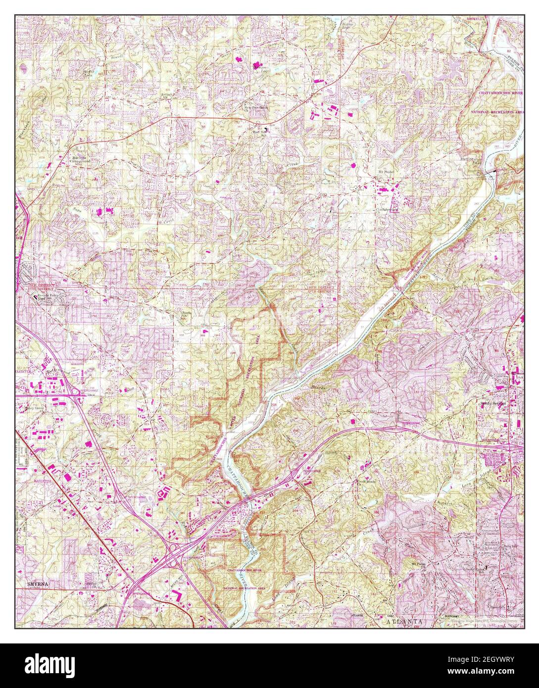 Sandy Springs, Georgia, map 1955, 1:24000, United States of America by ...