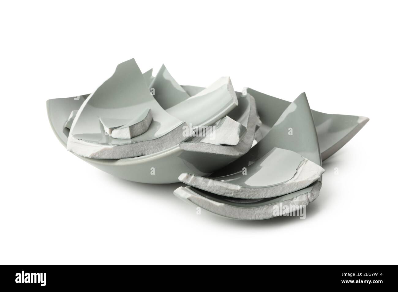 Broken glass pile Cut Out Stock Images & Pictures - Alamy