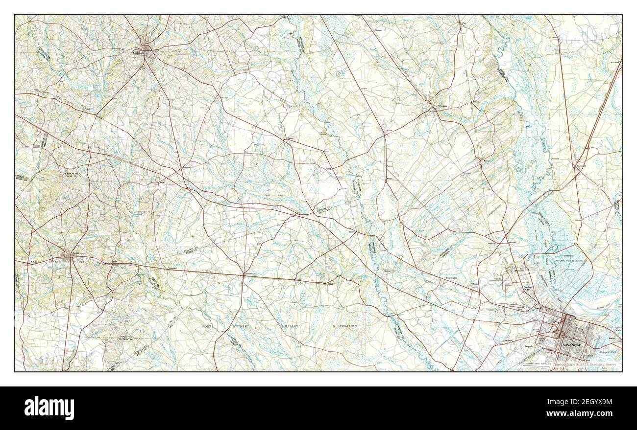 Historic savannah map hi-res stock photography and images - Alamy